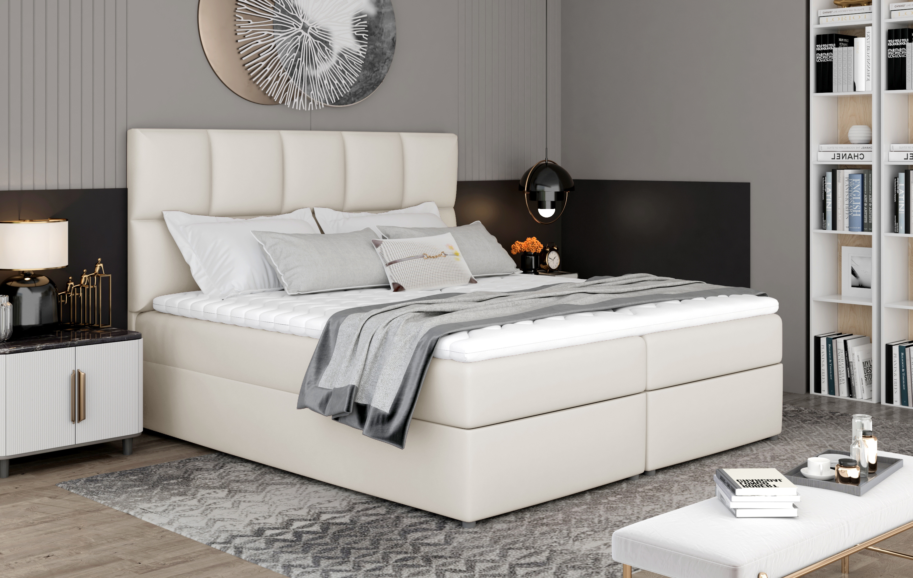 Postel - boxspring GLORIA - Soft 33 - Nábytek Pegas